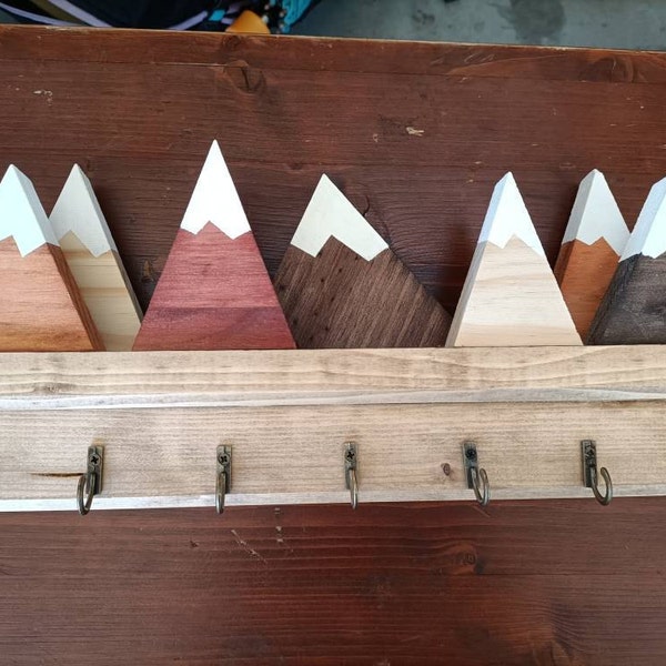 Mountain Range Key Hooks, Key Hangers, Key Racks. - Etsy