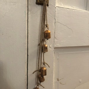 Mermaid Bells Flared Rustic Gold Bells With Wooden Clapper | Etsy