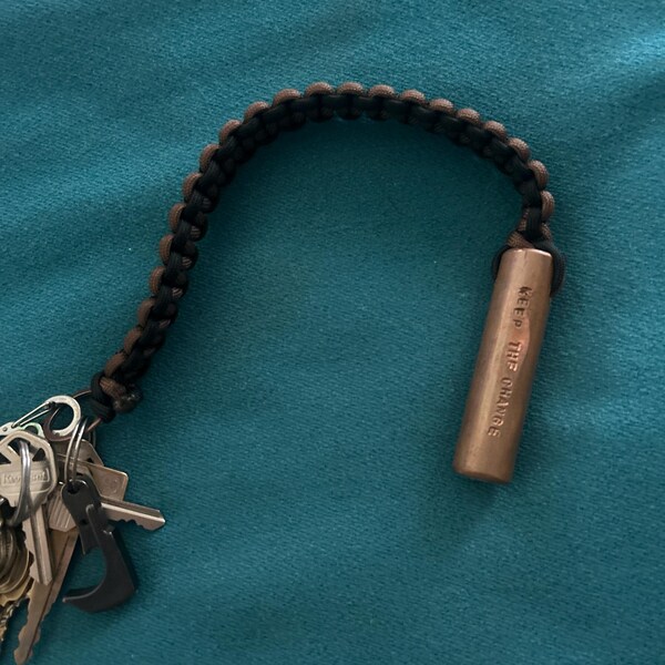 Keep the Change Solid Copper Keychain - Etsy