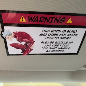 Car Warning Sticker | Etsy