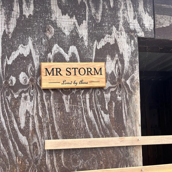 Stable Name Plate. Solid Oak Stable Sign. Equestrian Sign. - Etsy UK