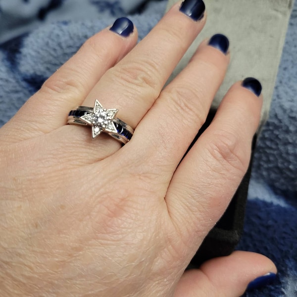 New Dallas Cowboys National Football Championship Ring in 935 Argentium ...