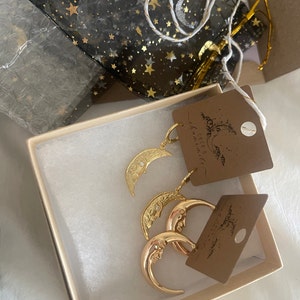 Divine Energy Labradorite Hammered Moon Butterfly Leaf Vine Nature Witchy Earthy Healing ...