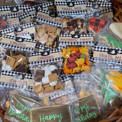 Camping Party, Treat Bag Toppers, Camping Party Favors, Goodie Bags ...