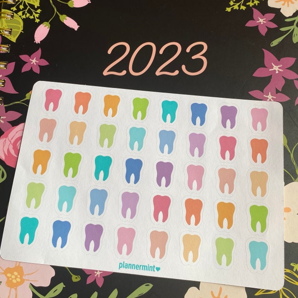 Tooth Planner Stickers - Functional Icon - Dentist Appointment - Teeth ...