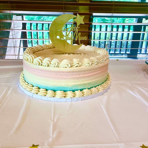 Over the Moon Baby Shower Decorations, Moon and Stars Baby Shower,lunar ...