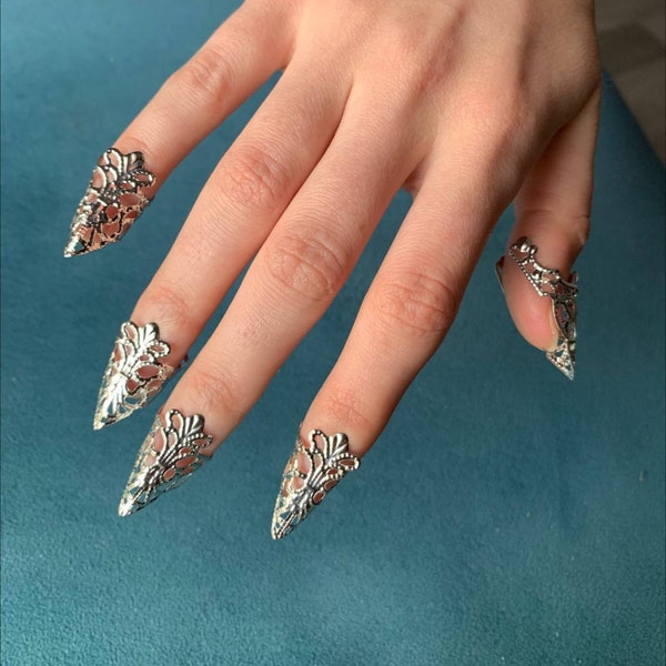 Nail Ring Claws, Finger Armor Set Wudu Nails Rings, Fingertip Ring ...