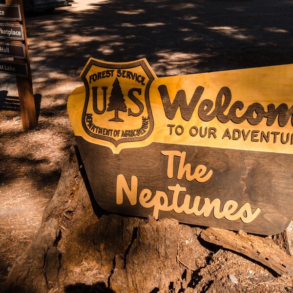National Park Sign, Forest Service Welcome Sign, Welcome to Our Wedding ...
