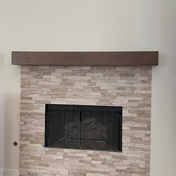 Hickory / Pecan Wood Mantel, Mantle, Floating Shelf - Etsy