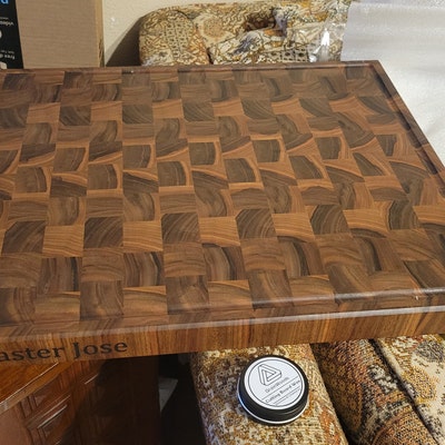 Personalized Double-sided Walnut Cutting Board, Reversible Butcher ...
