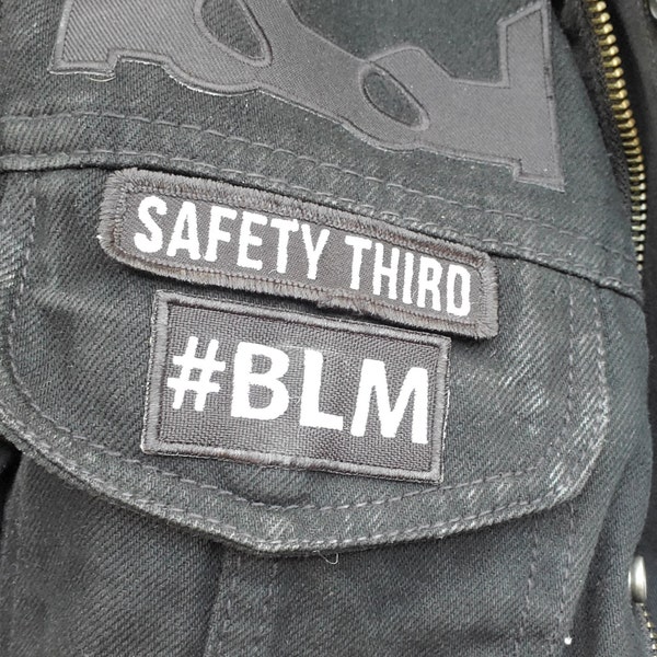Black Lives Matter #BLM Embroidered Iron-on Patch 2.2" X 1.1" BLM Hook ...