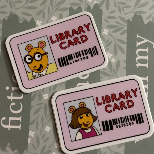 MINI Library Card Book Club Sticker L Bookworm Sticker | Bibliophile ...