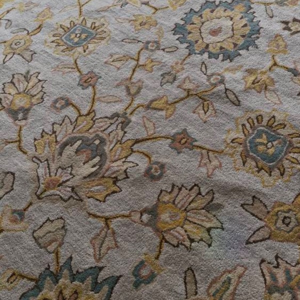 Irregular Shaped Throw Rug Illusion Pattern Hand-tufted 100% Pure Wool ...