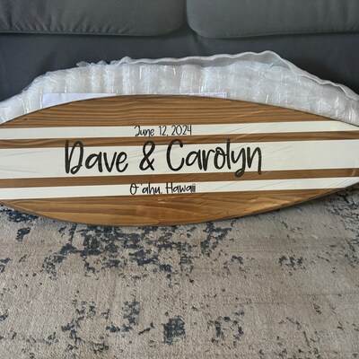 Personalized Surfboard Name Sign Handcrafted Wood Surfboard Wall Art ...