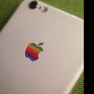Set of 2 Retro Vintage Apple Rainbow Logo iPhone 11, iPhone Pro, iPhone ...
