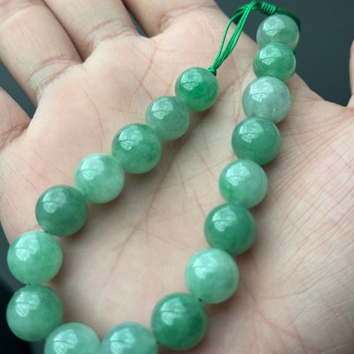 US8.5 Square Jadeite Ring Flat Top Green Ring Natural Type A Jade ...