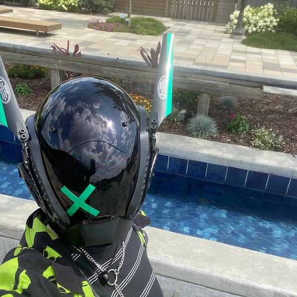 Bluetooth Cyberpunk Bunny Mask | Rave Mask | Cyberpunk Helmet | Techear ...