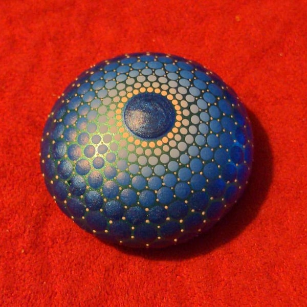 Hand Painted Mandala Stone (made From Ceramic) - Meditation Stone ...