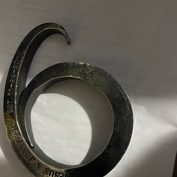 Forged Six, 6th Anniversary Gift, Iron Jewelry, Iron Anniversary, Iron ...
