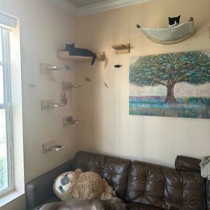 Cat Shelf Cat Tower Wall Shelves for Climbing Cats Made of - Etsy