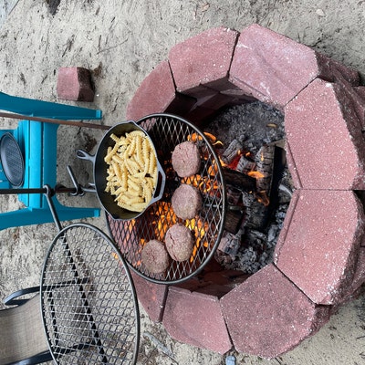 Heavy Duty, Hand Forged, Fire Pit Stake Grill - Etsy