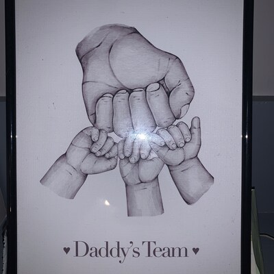 Daddys Team Print, Gift for Dad, Family Hands Print, Daddy Children ...