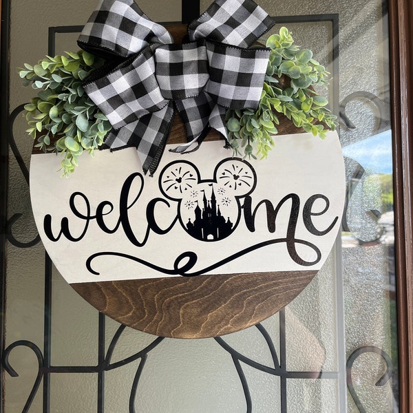 Disney Door Hanger, Door Hanger, Front Door Decor, Front Door Welcome ...