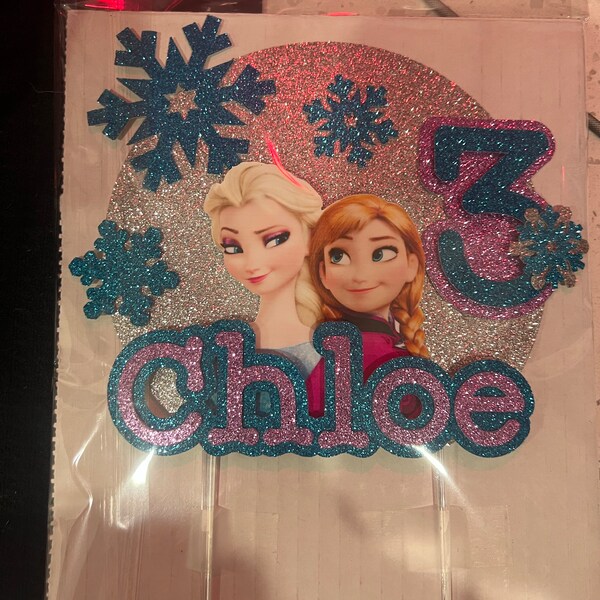 Frozen Theme Cake Topper, Elsa Cake Topper, Frozen Inspired Cake Topper ...