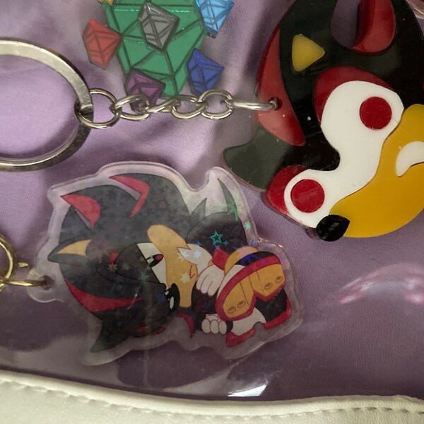 Cute Chibi Sonic Charms - Favorite Foods - Team Dark Keychains - Etsy
