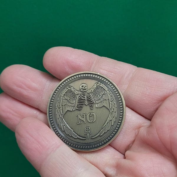 One Ouija Yes or No Coin Toss Fate Divination Lucky Fidget - Brass ...