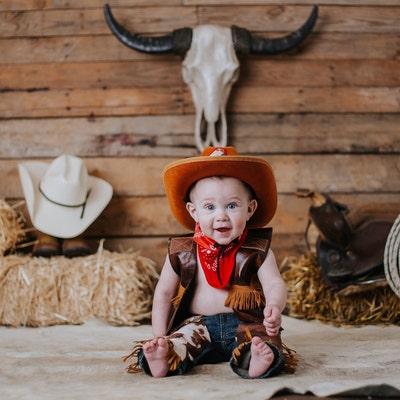 6 PIECES. My First Rodeo Cowboy Birthday Outfit Party Set Baby Boy ...