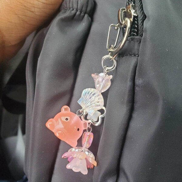 Flapjack Octopus Keychain, Pink Octopus, Kawaii, Cute, Cherry Blossoms ...