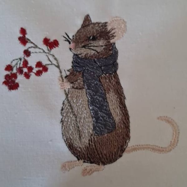 Embroidery File Mouse With Dandelion - Etsy