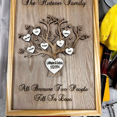 Customizable Family Tree Laser Cut Digital File Easel File Included ...