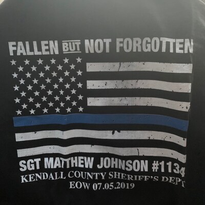 Fallen Officer Personalized Shirt Thin Blue Line Flag Police Officer ...