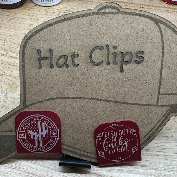 10 Blank Hat Clips for Laser Engraving or UV Printing Set, 10 Laser ...