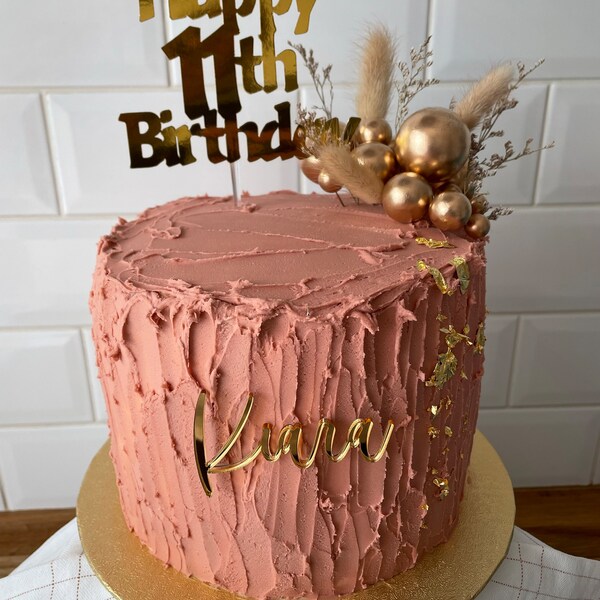 Acrylic Name Cake Topper Name Cake Charm Personalised Acrylic Cake ...