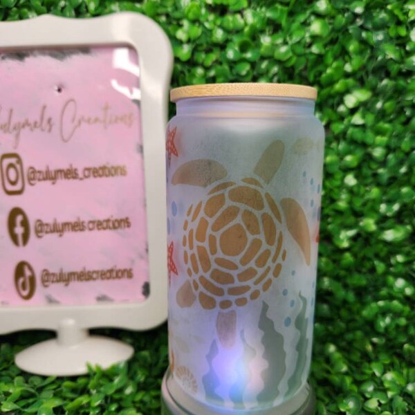 Sea Life Libbey Can Glass Svg, 16 Oz Can Glass, Sea Life Svg, Seamless ...