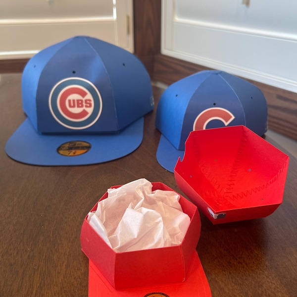 Baseball Cap Gift Box! CHOOSE Your Favorite Team Logo! 3 SIZES ...