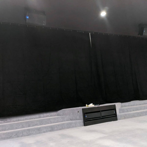 Black Stage Curtain/backdrop/partition, 10'H X 15'W, Non-fr, Free ...