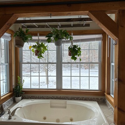 Industrial Pipe Window Curtain Rod With Tee Rustic Pipe - Etsy