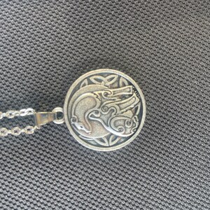 Celtic Pagan Morrigan Flying Crow Raven W Pentacle Dblsided W Crow ...