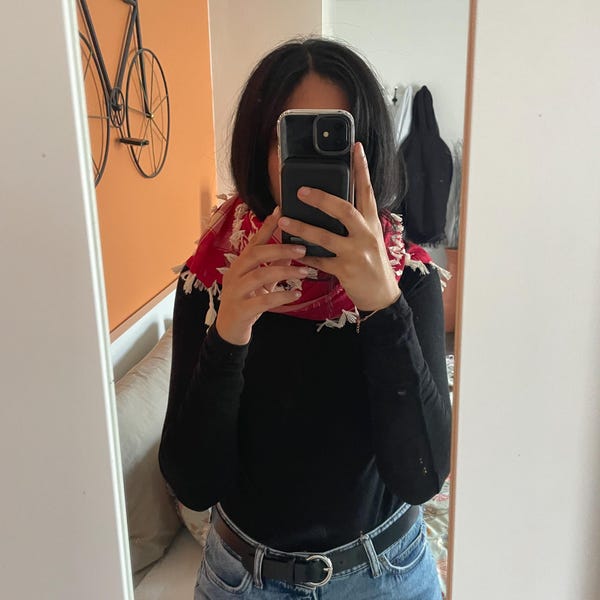 White Keffiyeh Bandana - Palestinian Bandana - Palestine - Kufiyah ...