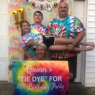 Printable Tie Dye Poster, DIY, 24 X 36 Size Backdrop Sign, Tie Dye ...