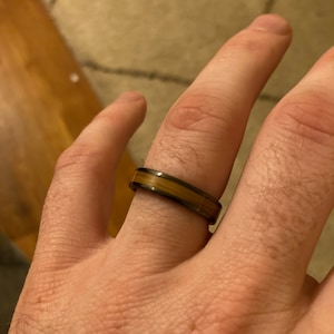 Carbon Fiber Ring With Elk Antler Liner Engagement Rings | Etsy