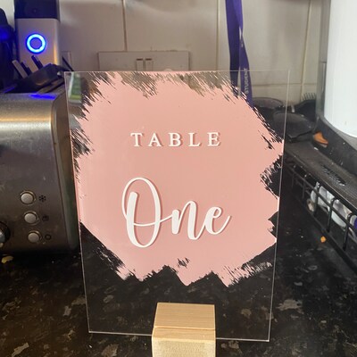 Personalised Rectangle Table Numbers Acrylic Table Numbers Wedding ...
