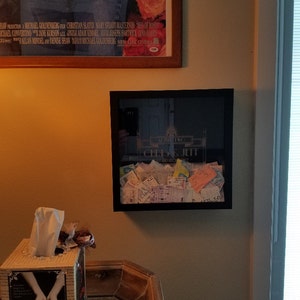 Personalized Ticket Shadow Box, Personalized Ticket Collection Box ...