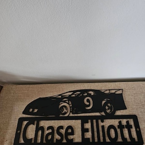 Race Car Custom Name Metal Sign, Race Car Sign, Dirt Track Racing Sign ...