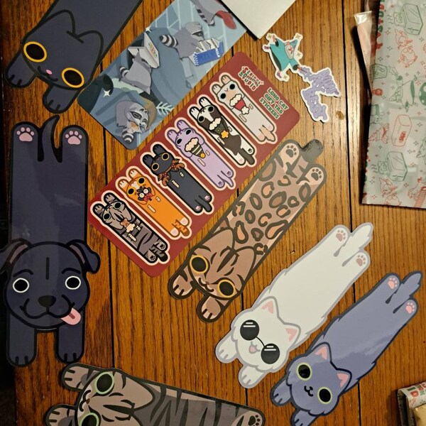 Long Cat & Dog Bookmarks - Etsy