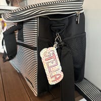 Bag Tag Clip - Hanging Name Tag - Name Clip for Backpack or Diaper Bag ...